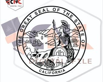 The Great Seal of the State of California Badge, Logo, Seal, Custom, Ai ...