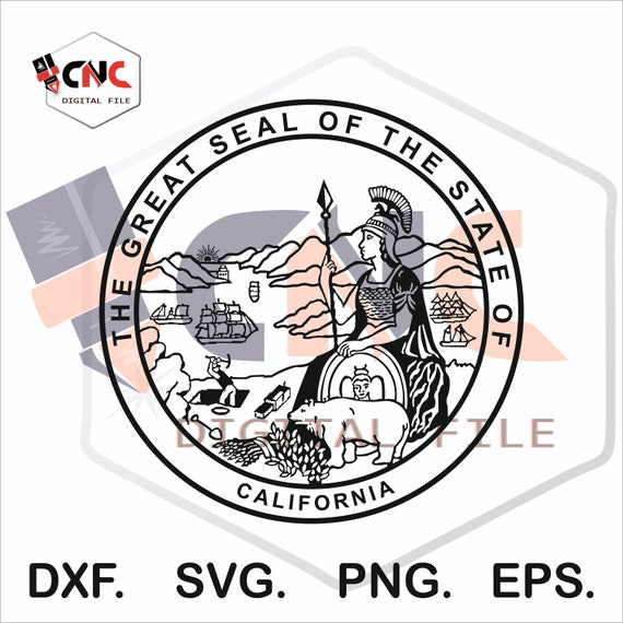 California State Seal Vector Svg and Dxf | Etsy