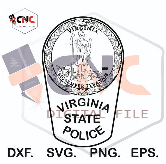 Virginia State Police Patch Vector Svg and Dxf - Etsy