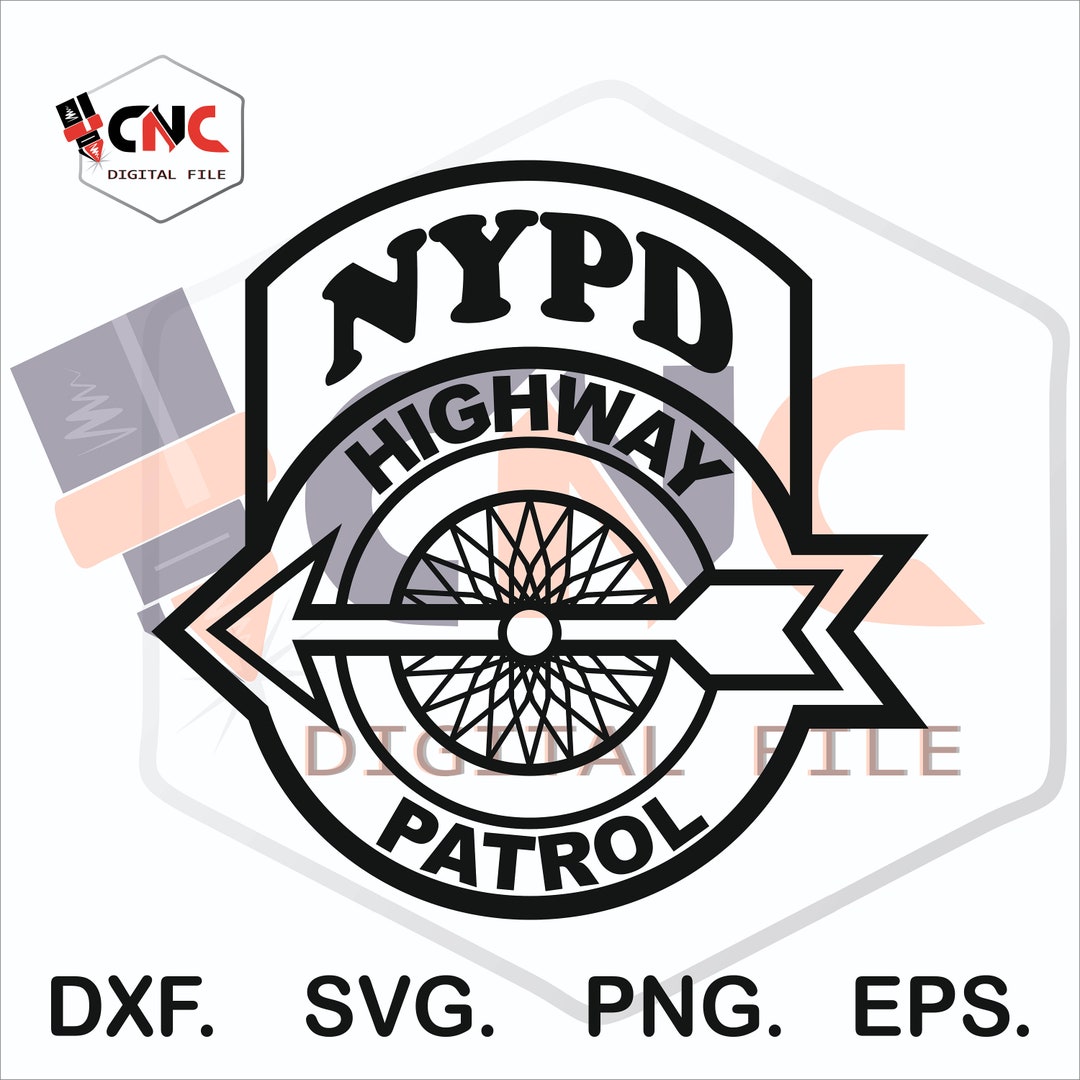 NYPD City of New York Highway Patrol Police Vector Svg and Dxf - Etsy
