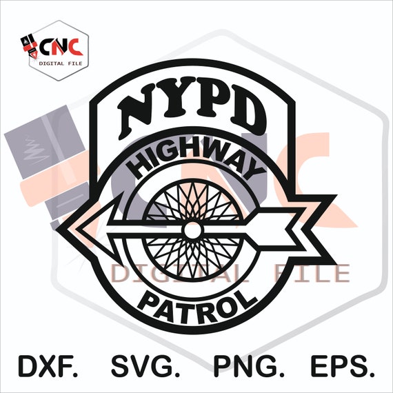 NYPD city of new york highway patrol police vector svg and dxf | Etsy