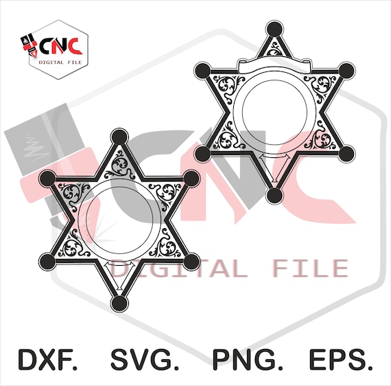 Police Badge Blank Editable Customize File - Etsy