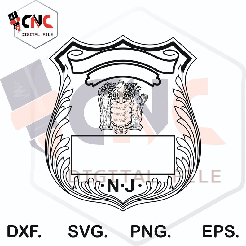 New Jersey Police Badge and Insignia Svg and Dxf - Etsy