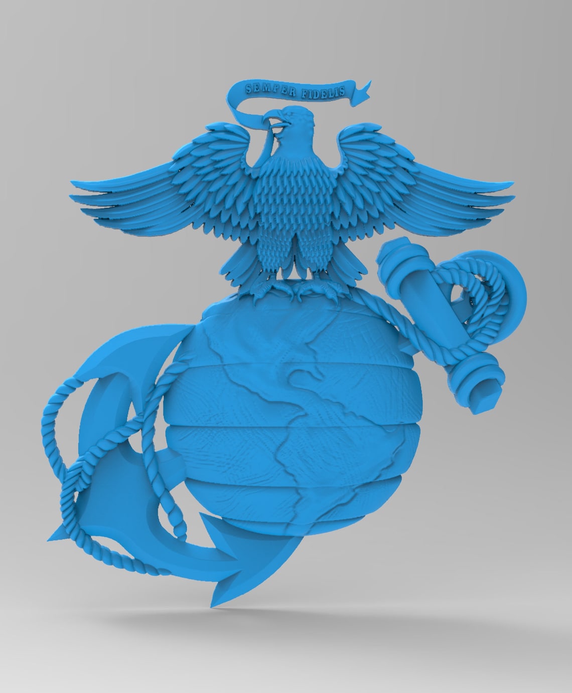 USMC marine eagle globe anchor ega insignia marine crop stl 3d | Etsy