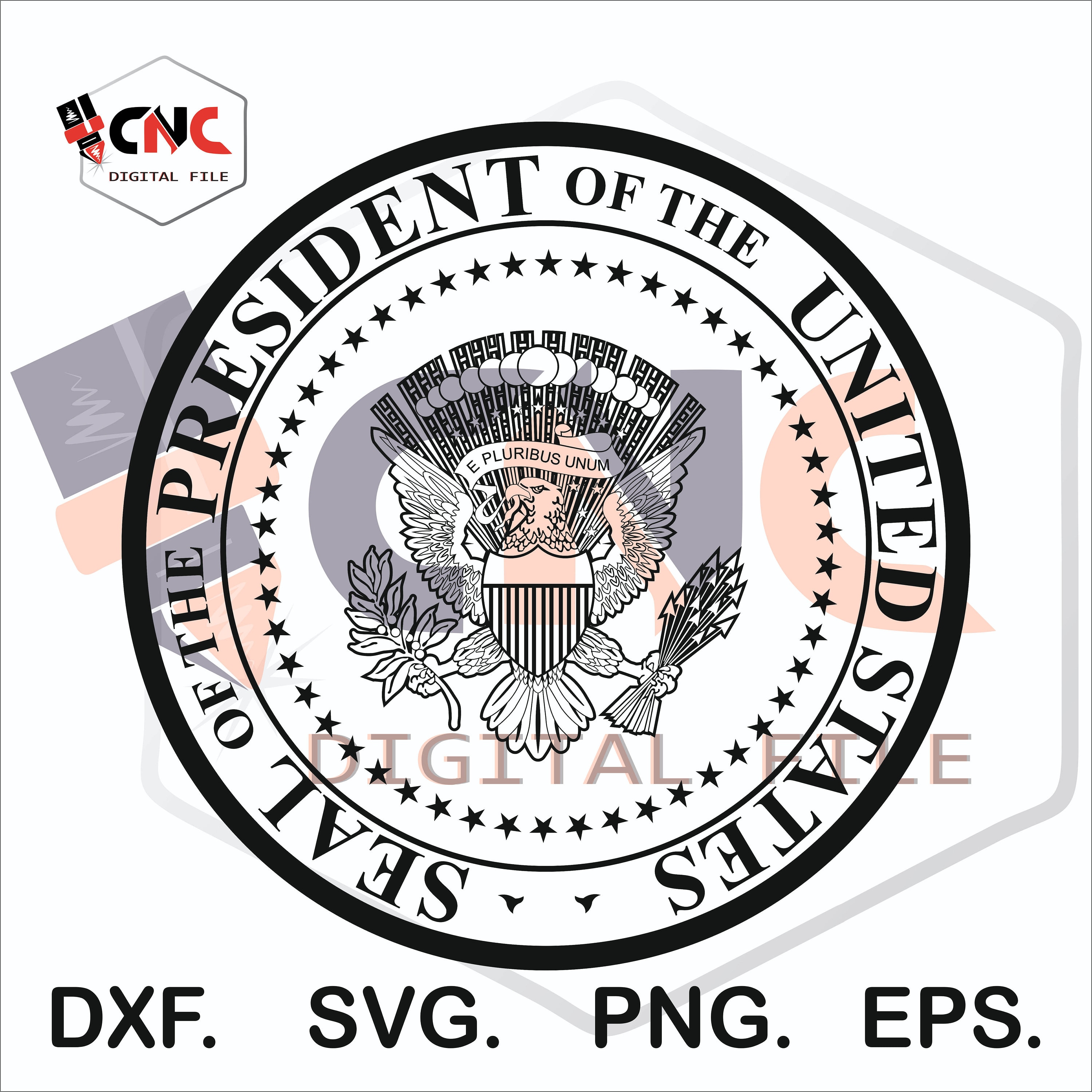 Usa President Seal Vector Svg and Dxf - Etsy