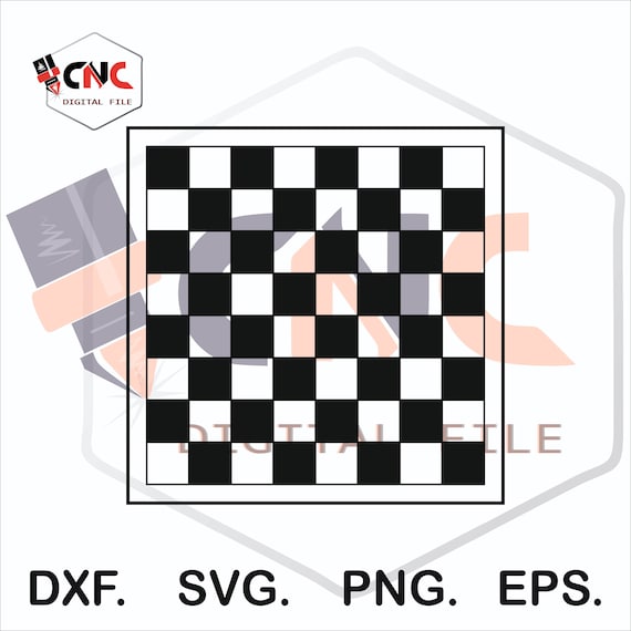 Chess Board With Chess Pieces Game Board Vector File | Etsy