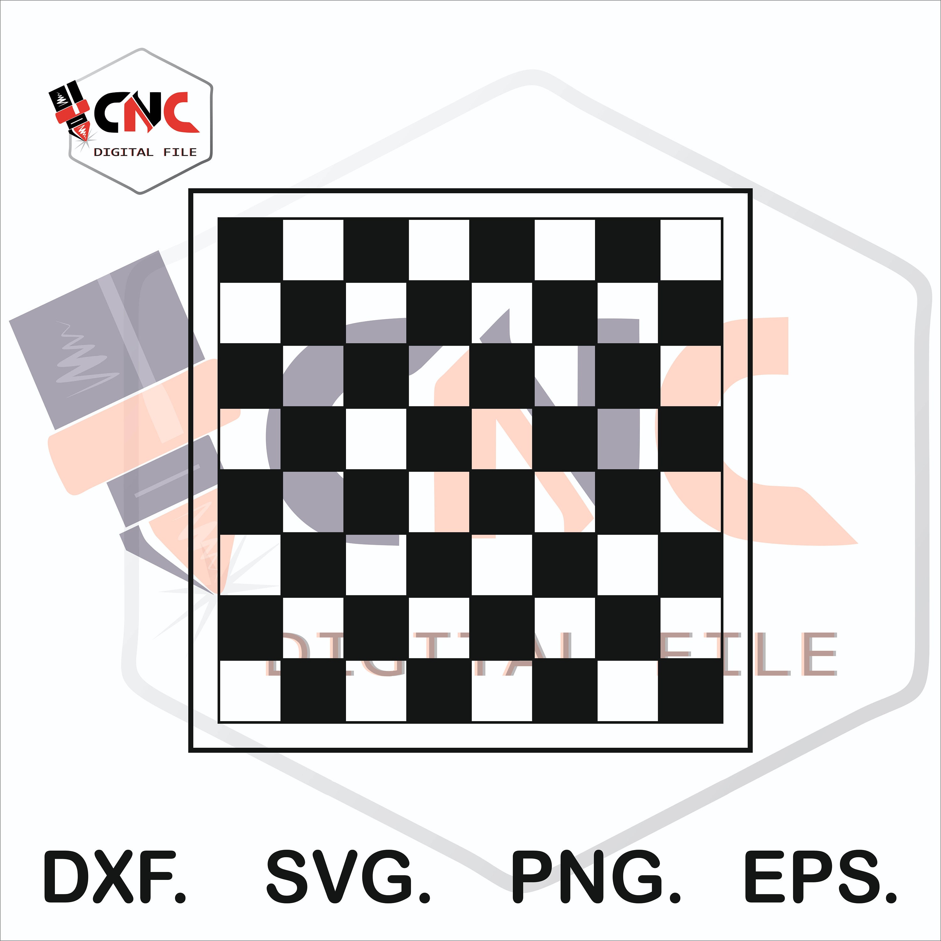 Chess Board With Chess Pieces Game Board Vector File | Etsy