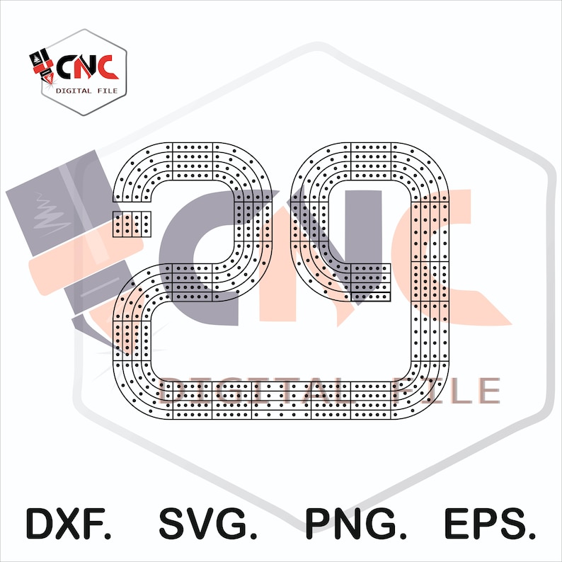 Twenty Nine 29 Shape Cribbage Board Dxf and Svg Vector File - Etsy ...