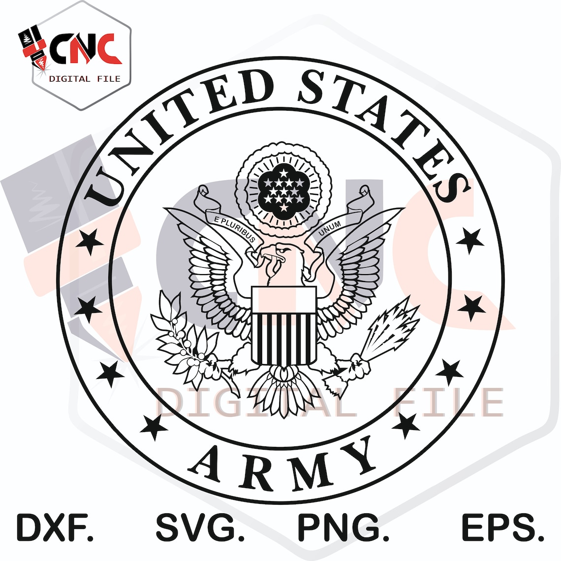 Usa Army Seal United States of America Vector File Svg and Dxf File - Etsy