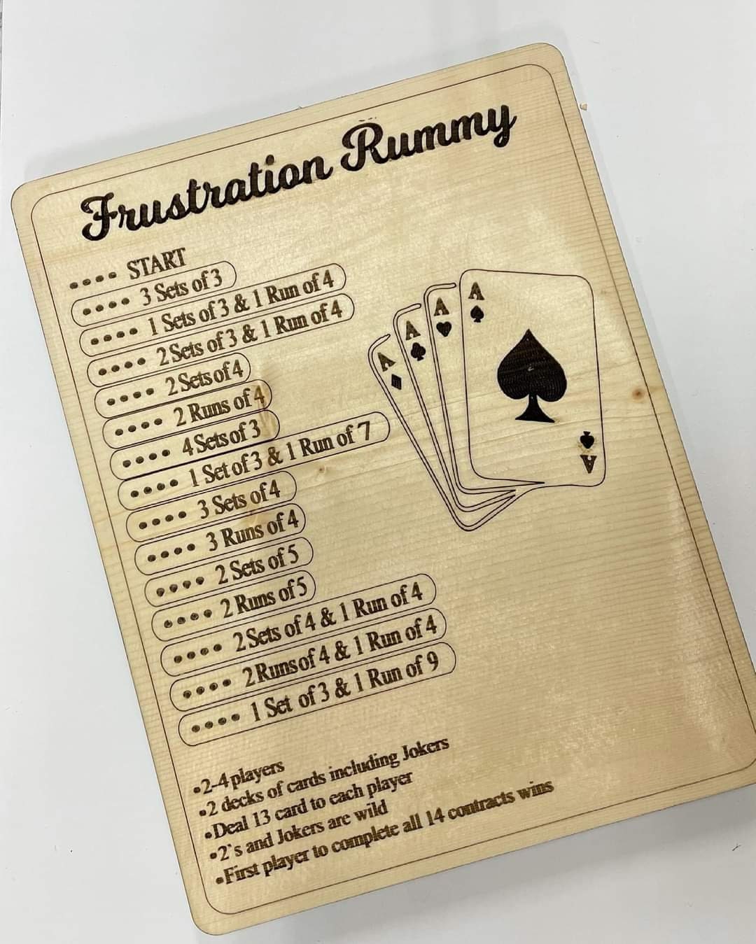 Frustration Rummy Board Game Svg DXF Laser Cnc - Etsy Canada