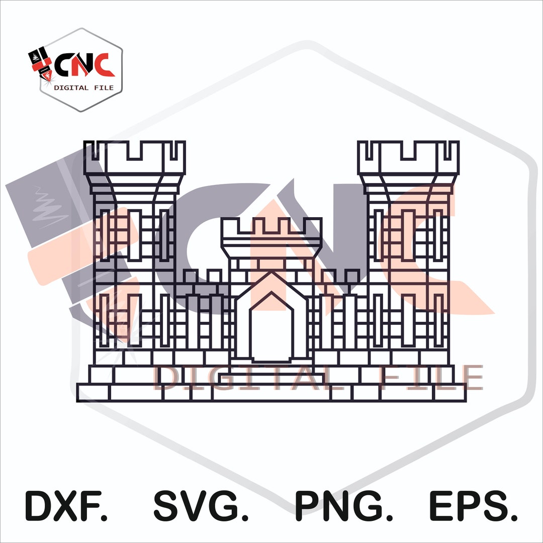 USA Us Army Cops Engineers Castle Vector Svg and Dxf - Etsy