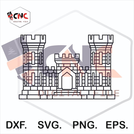 USA Us Army Cops Engineers Castle Vector Svg and Dxf - Etsy