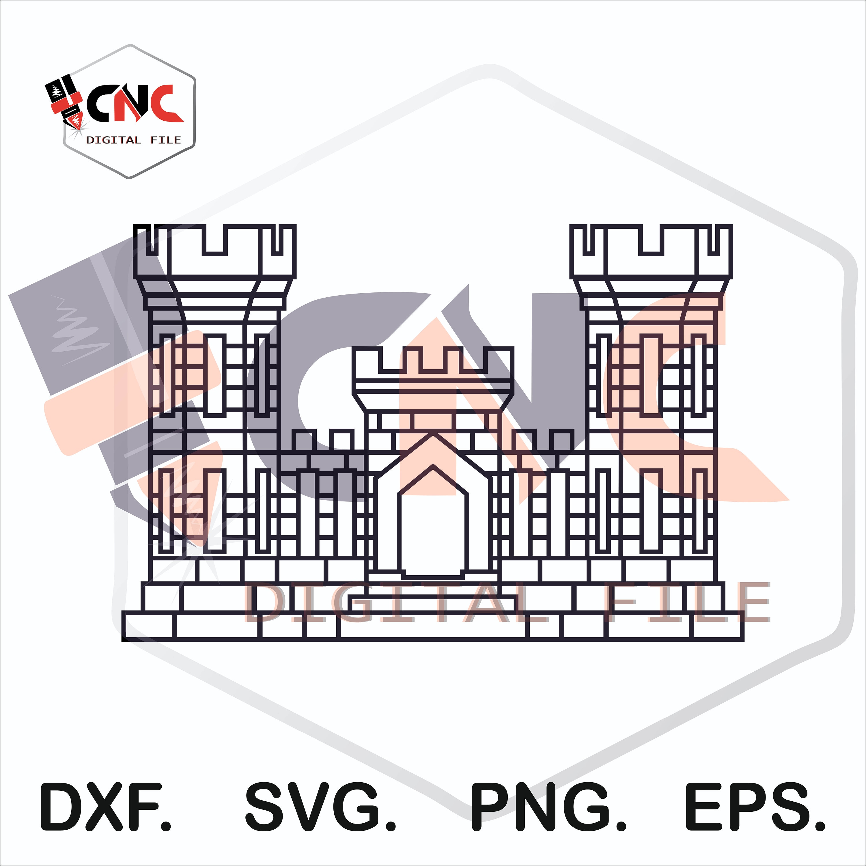 USA Us Army Cops Engineers Castle Vector Svg and Dxf - Etsy