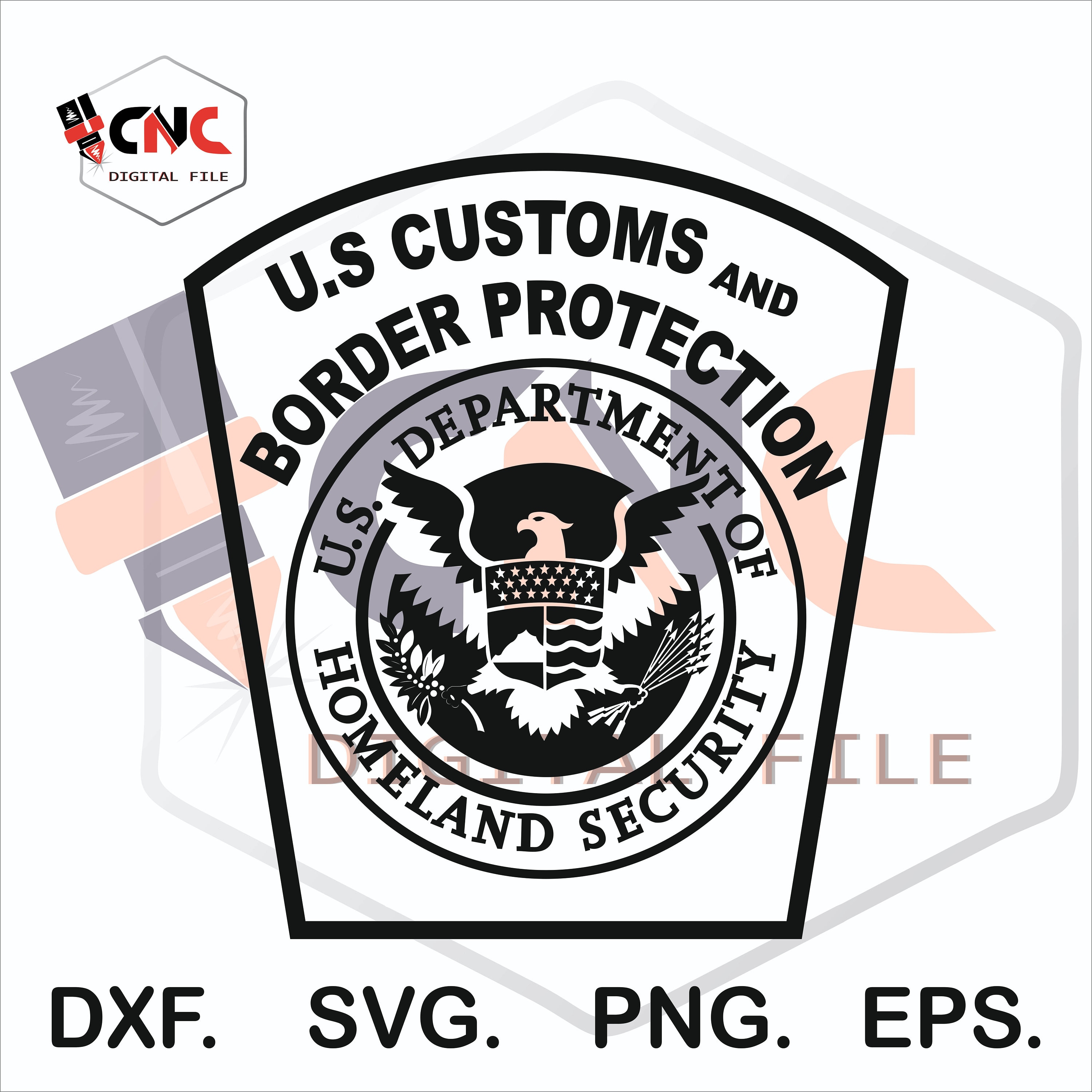 US Customs and Border Protection Usa Seal Vector File 2d Dxf and Svg - Etsy