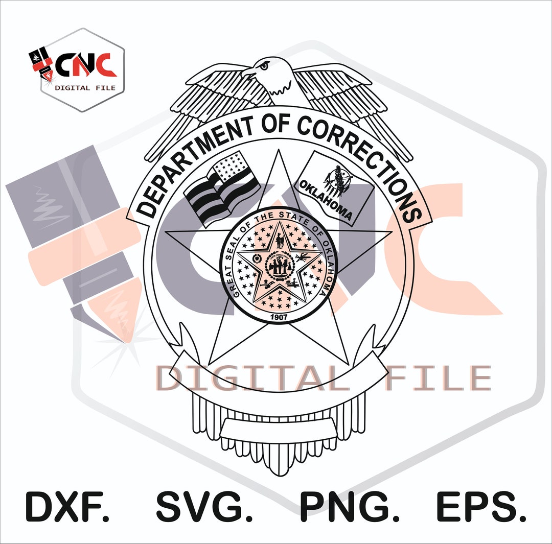 Department of Corrections Oklahoma Svg and DXF for Cnc Router and Laser ...