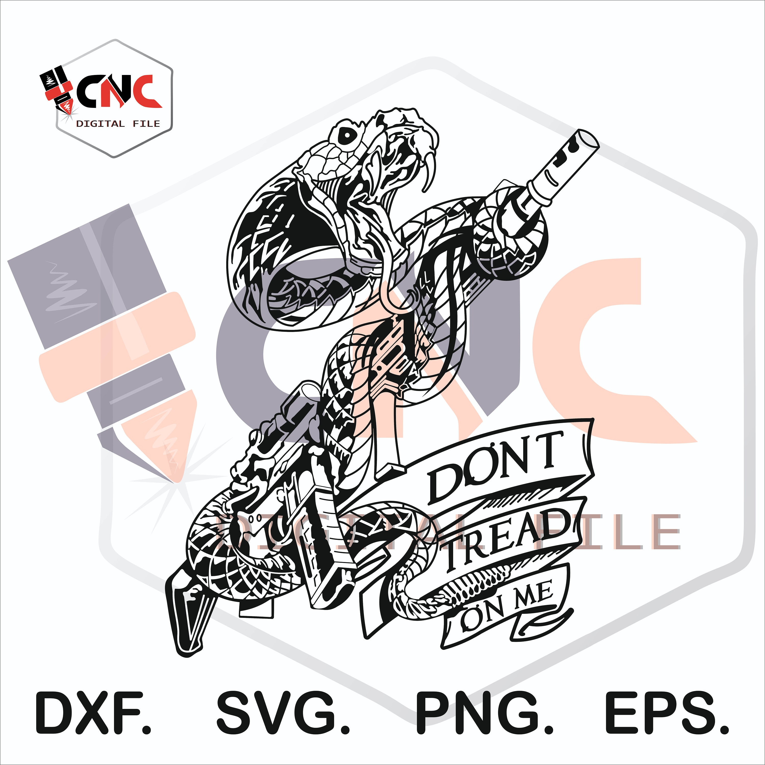 Don't Tread on Me Vector Svg and Dxf - Etsy