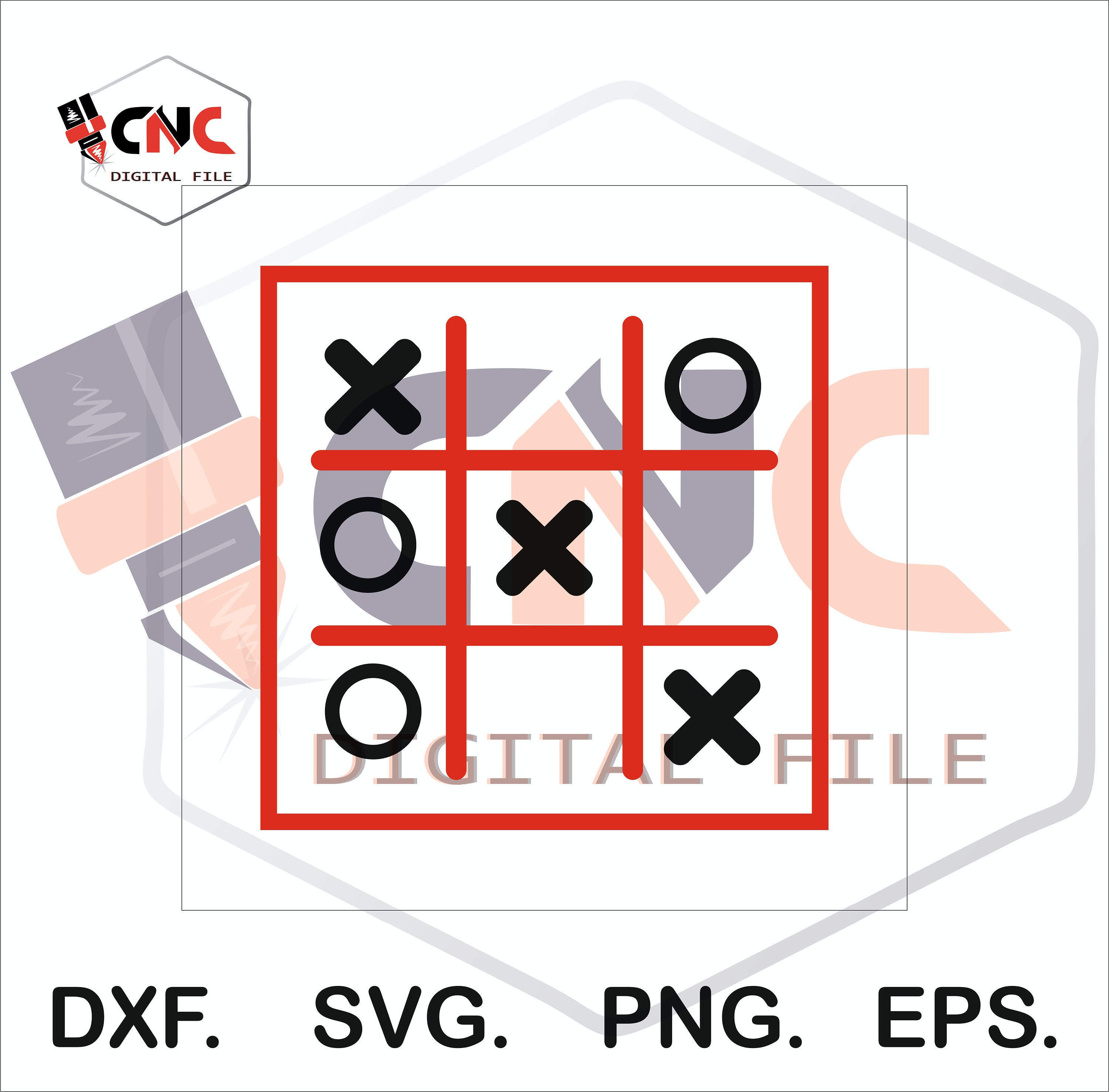Tic Tac Toe Svg and DXF Board Game File for Laser and Cnc - Etsy