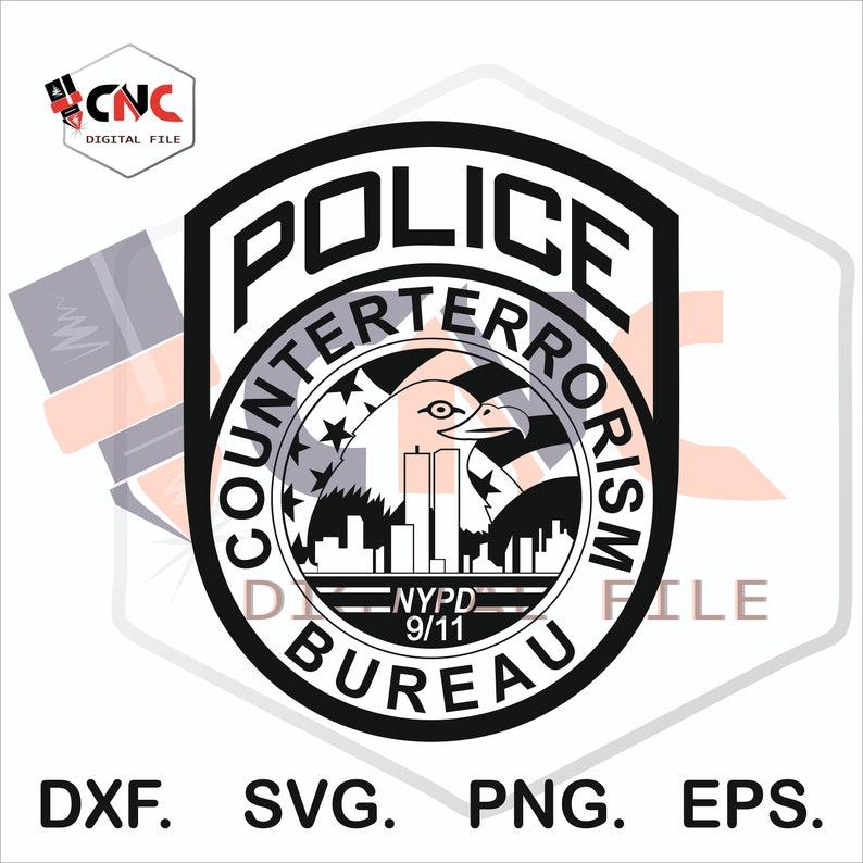 NYPD City of New York Counterterrorism Bureau Police Vector Svg and Dxf ...