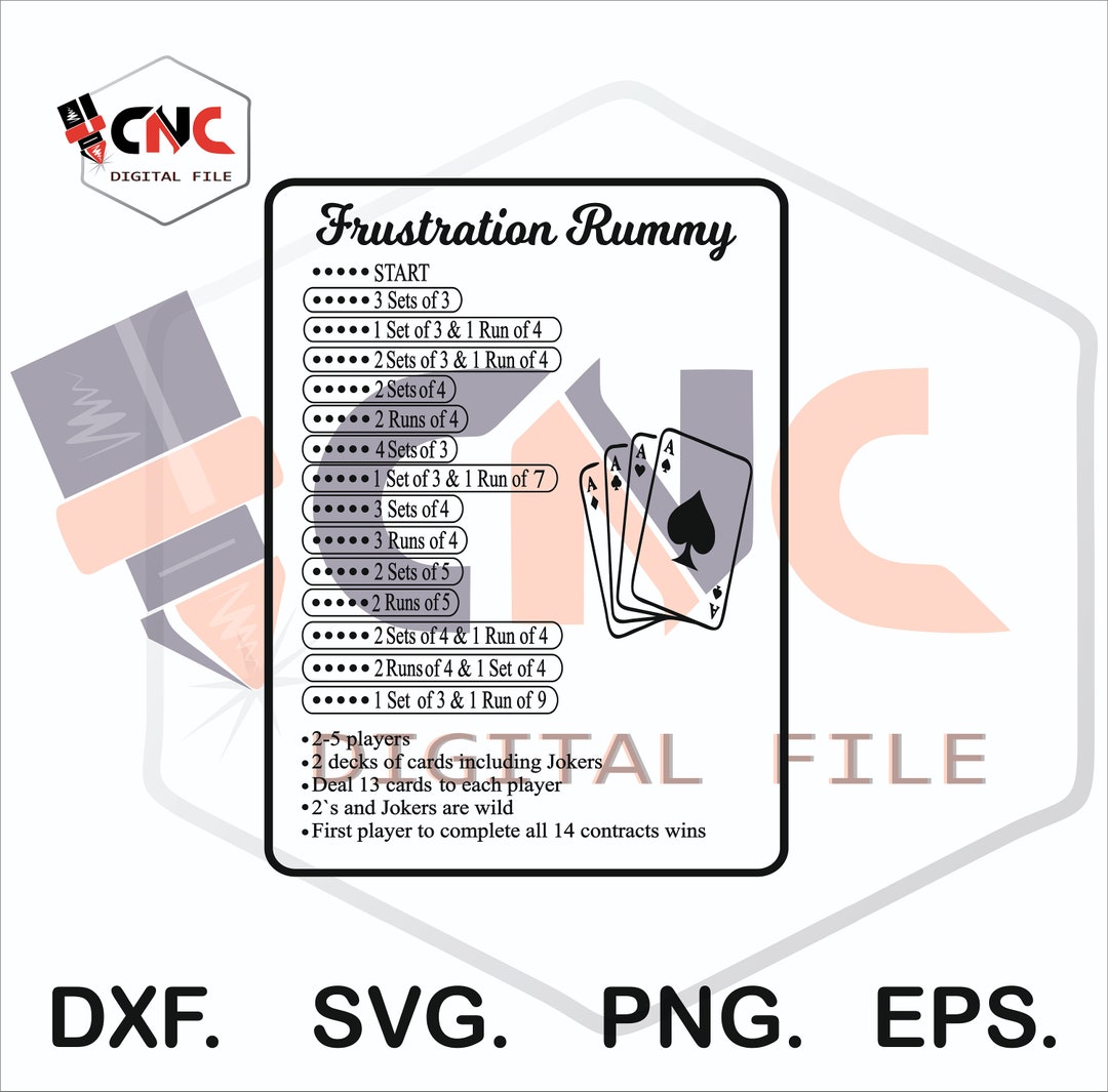 Frustration Rummy Board Game Svg DXF Laser Cnc - Etsy Canada