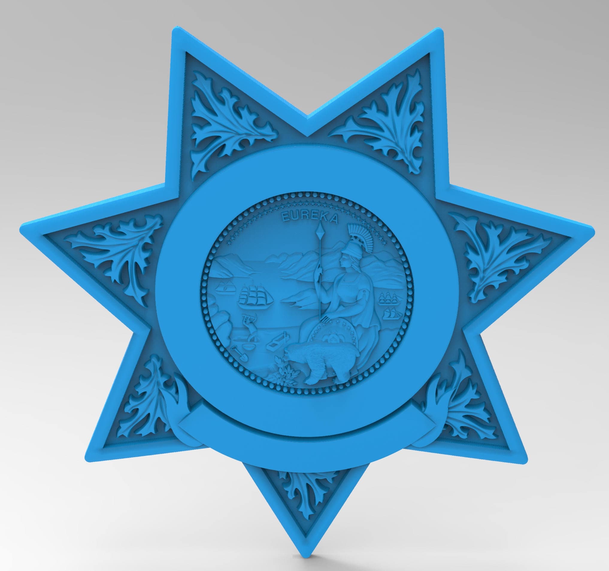 California Highway Patrol Police With Blank File 3d Stl File for Cnc ...