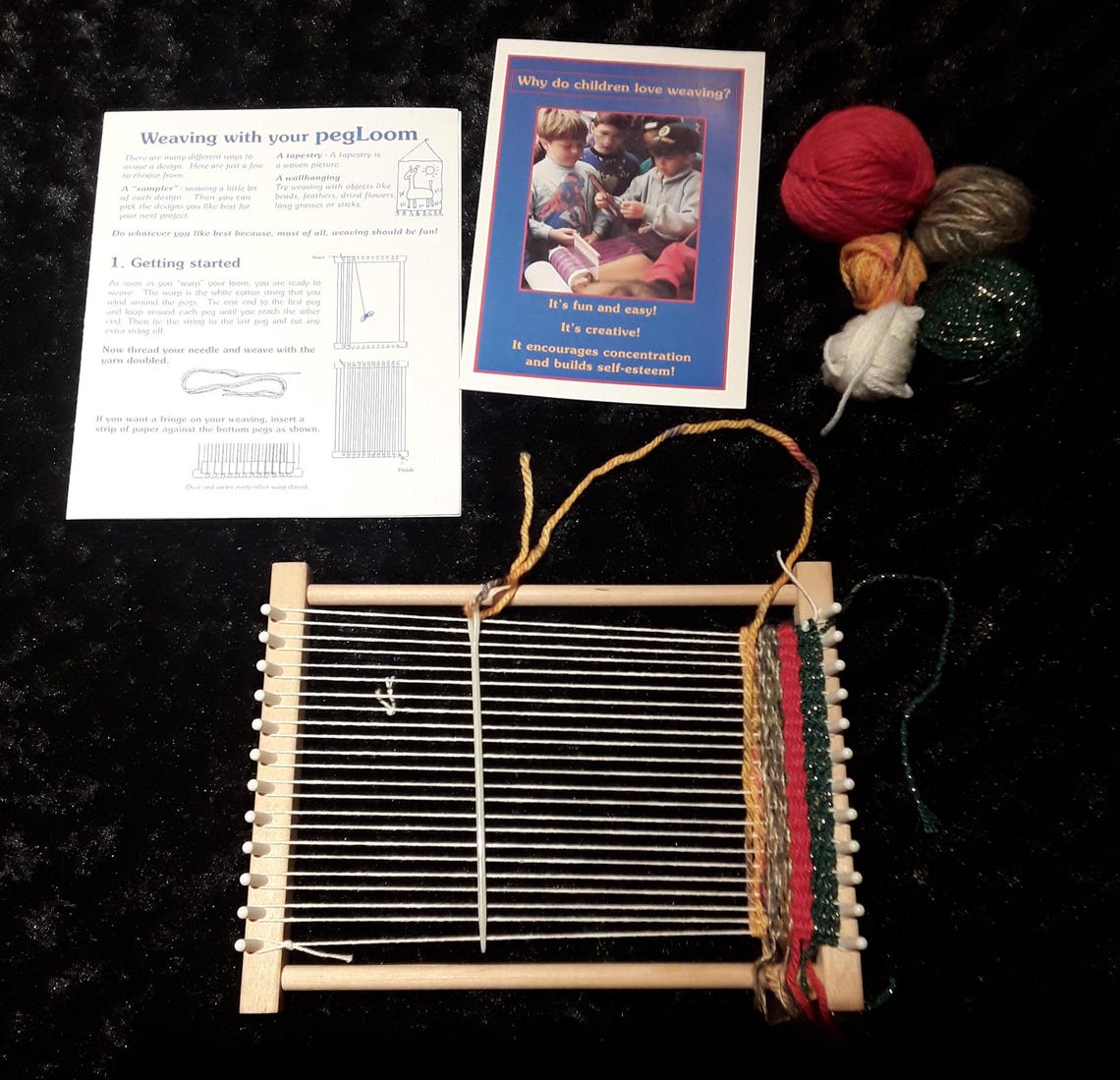 Harrisville Peg Loom -- Weaving for Beginners - Etsy