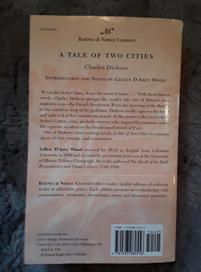 A Tale of Two Cities -- Barnes and Noble Classic Edition - Etsy