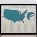 Top 100 US Golf Courses Checklist Map Poster Print - Golf Course Bucket ...