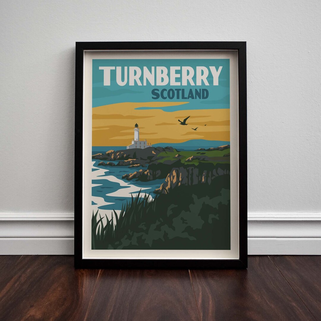 Turnberry, Scotland Golf Minimalist Travel Poster Print Wall Art - Etsy