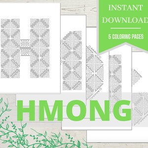 HMONG Letters Coloring Pages, Printable, Adult Coloring, Teens Coloring ...