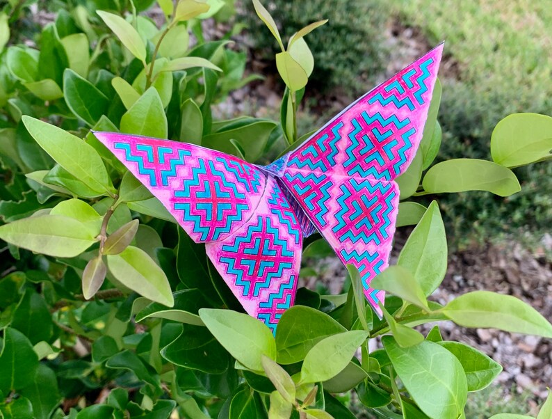 Origami Butterfly Coloring Pages Hmong Symbols, Printable, Arts and ...