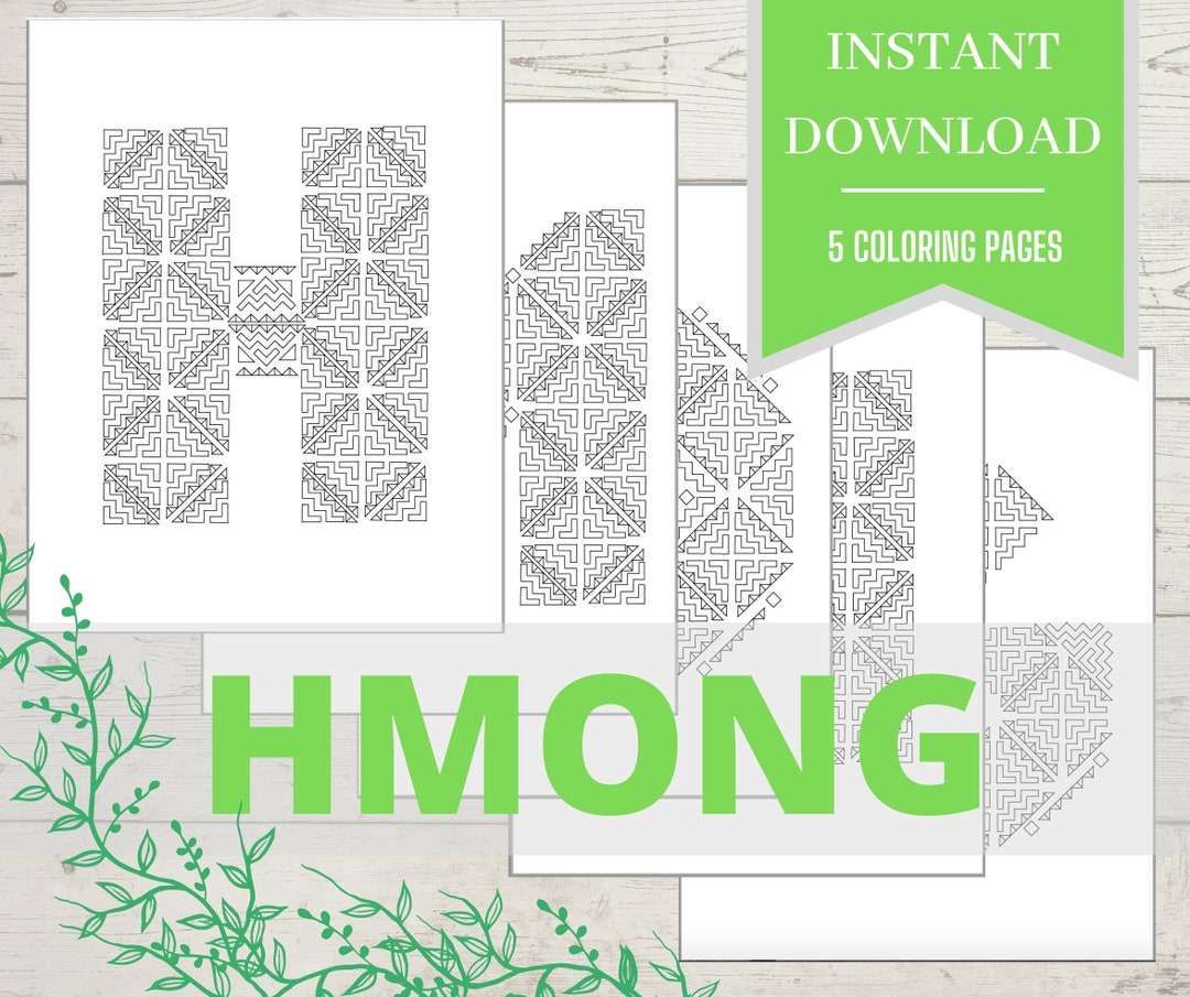 HMONG Letters Coloring Pages, Printable, Adult Coloring, Teens Coloring ...