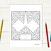 Origami Butterfly Coloring Pages, Set 4, Printable, Paper Crafts, Adult ...