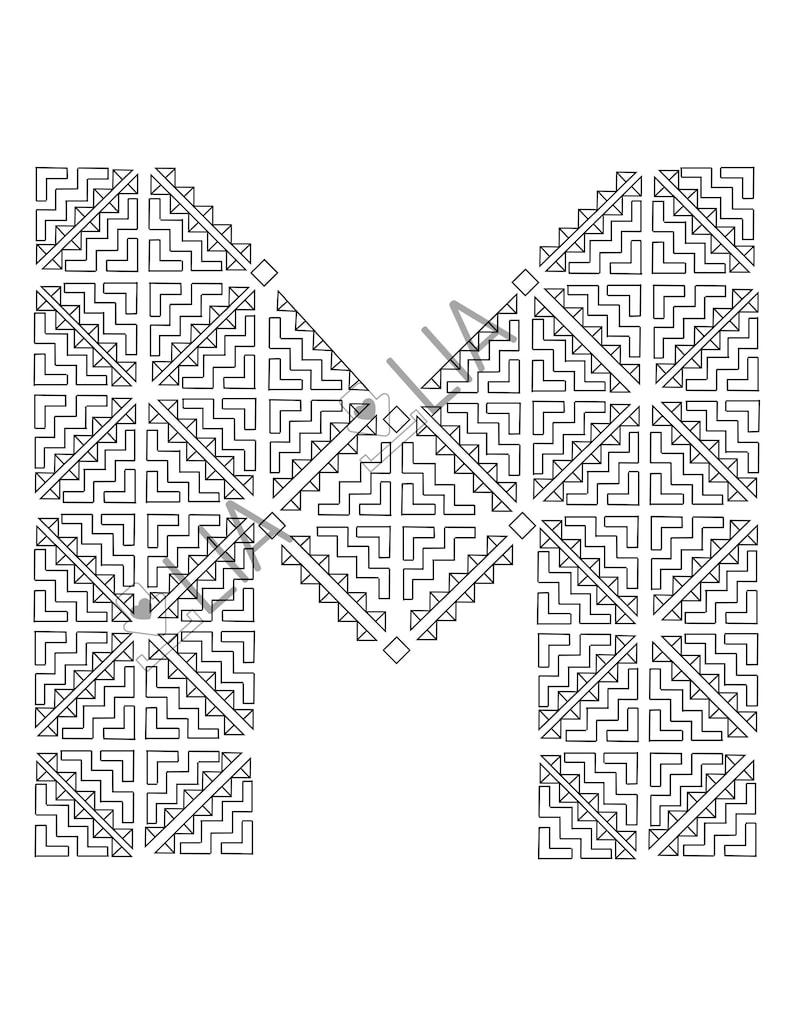 HMONG Letters Coloring Pages, Printable, Adult Coloring, Teens Coloring ...