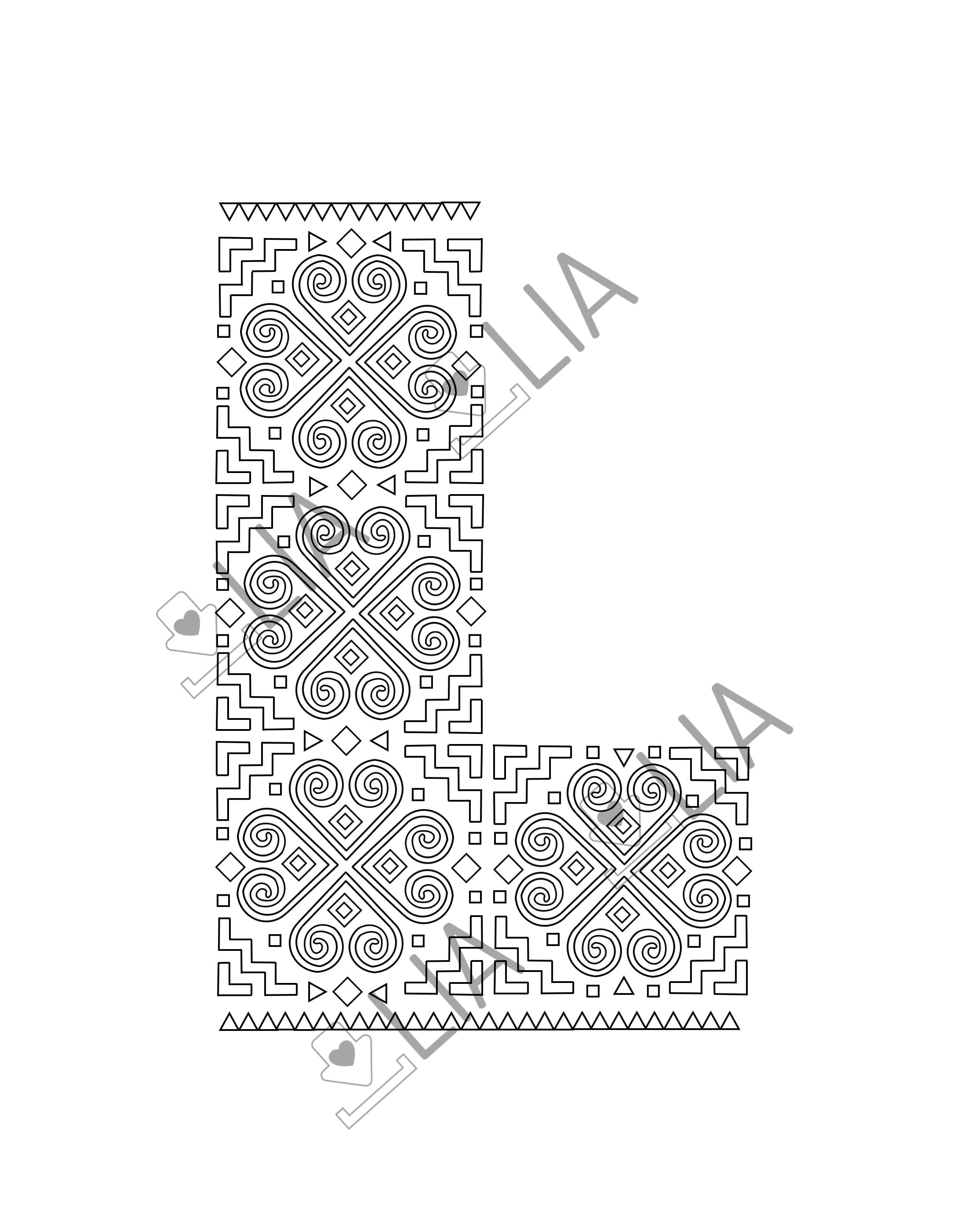 LOVE Letters Coloring Pages With Heart Symbol, Printable, Adult ...