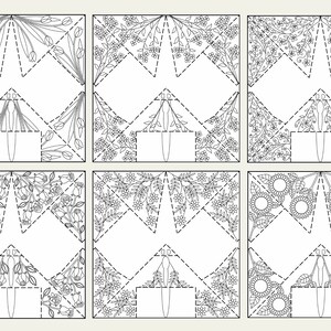 Floral Origami Butterfly Coloring Pages, Printable, Arts and Craft ...