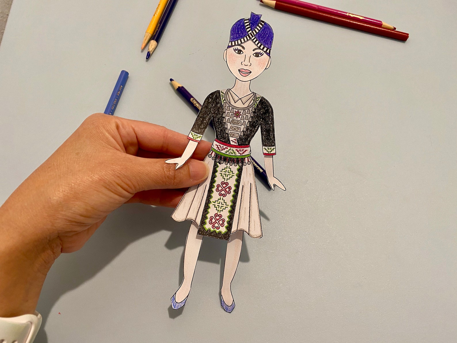 Hmong Paper Doll Coloring Pages, Printable, Hmong Clothes, Kids ...