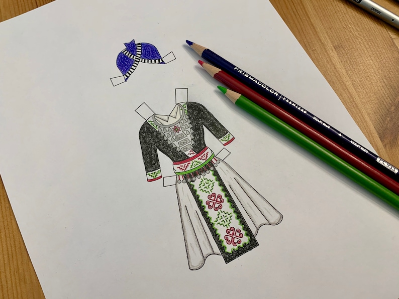 Hmong Paper Doll Coloring Pages, Printable, Hmong Clothes, Kids ...