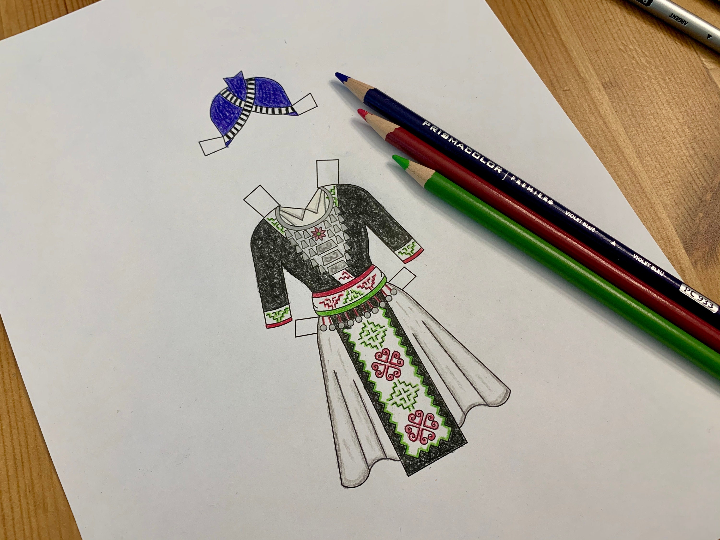 Hmong Paper Doll Coloring Pages, Printable, Hmong Clothes, Kids ...