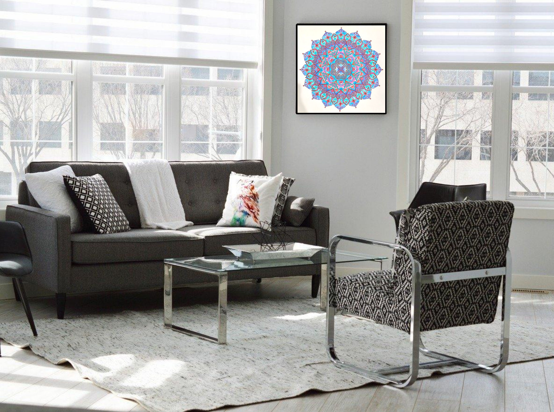 Hmong Mandala Coloring Pages, Printable, Wall Art, Wall Decor, Adult ...