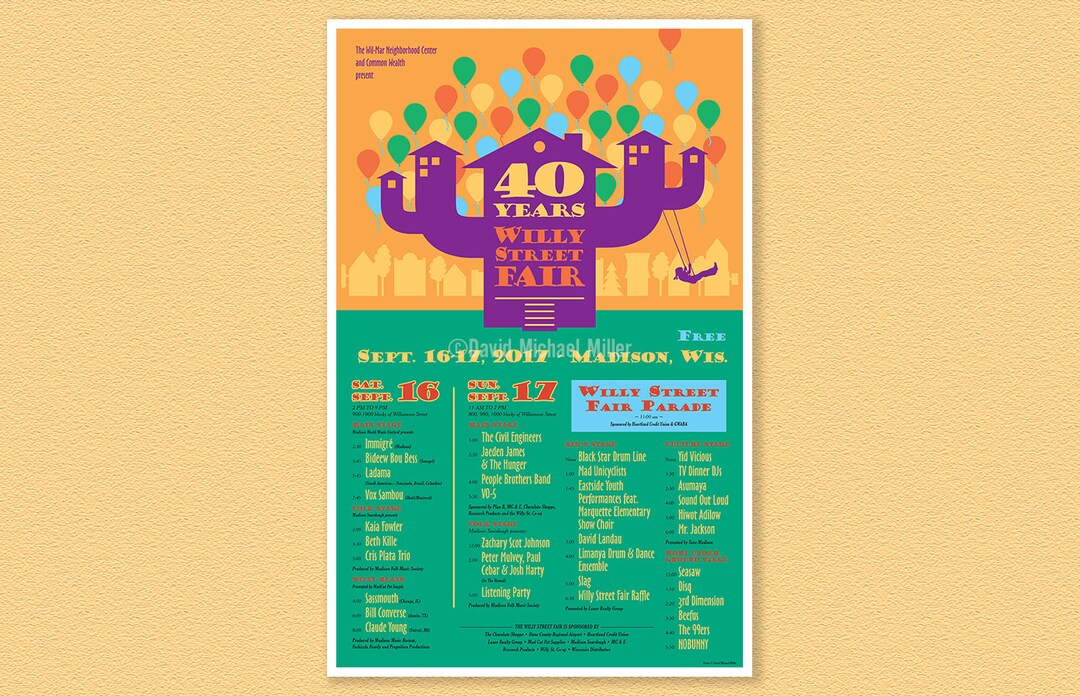 Willy Street Fair 2017 Poster - Etsy