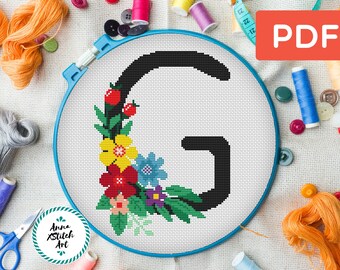 Letter G Cross Stitch - Etsy