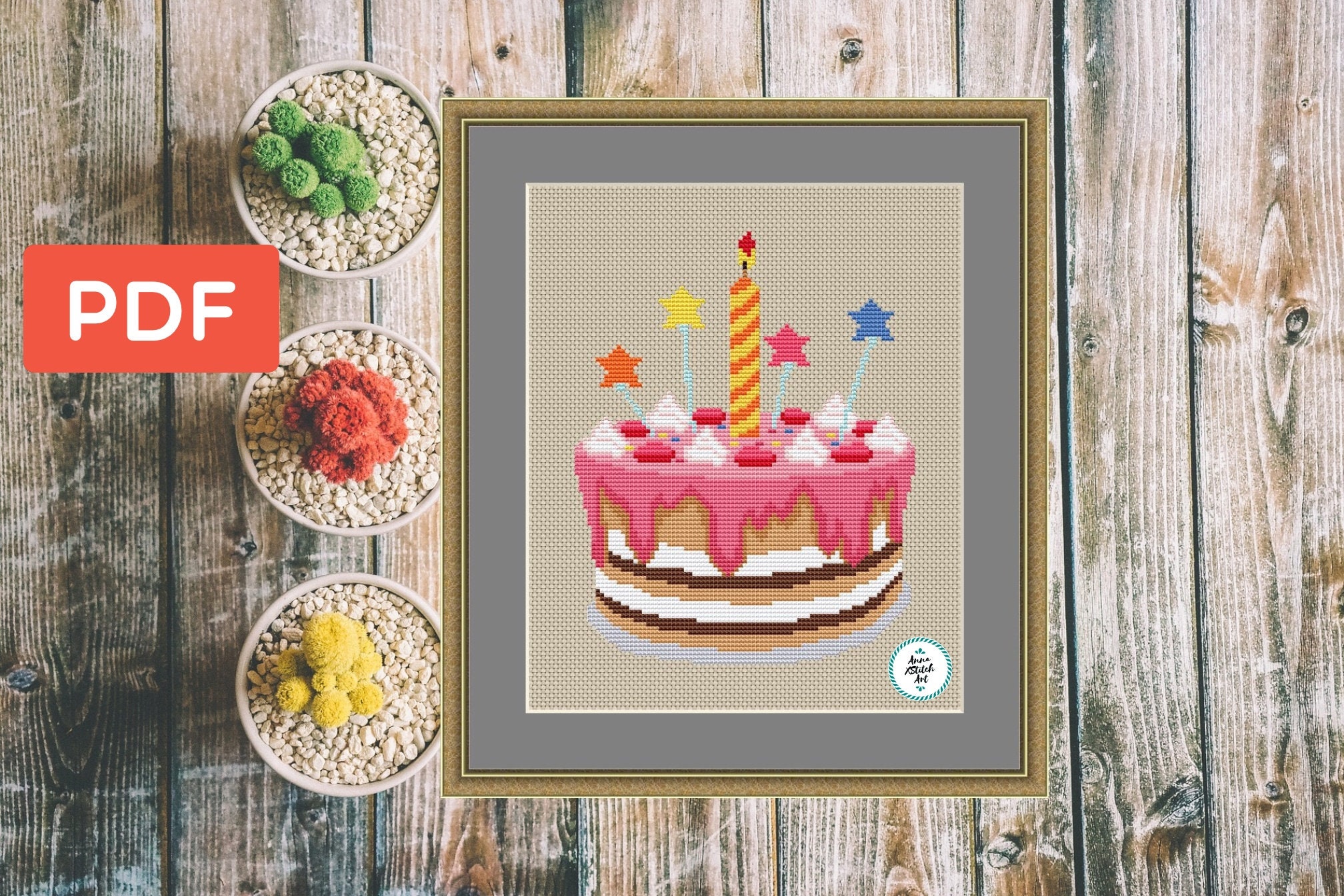 Cake Cross Stitch Pattern, Pie Cross Stitch, Modern Kitchen Cross ...