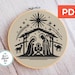Nativity Scene Cross Stitch Pattern: Christmas Manger Embroidery (PDF ...