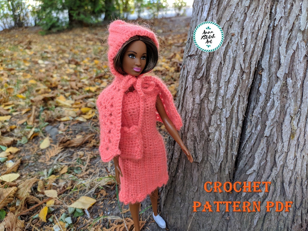 Crochet Doll Clothes Pattern in English, 12 Inch Doll Clothes, Outfit ...