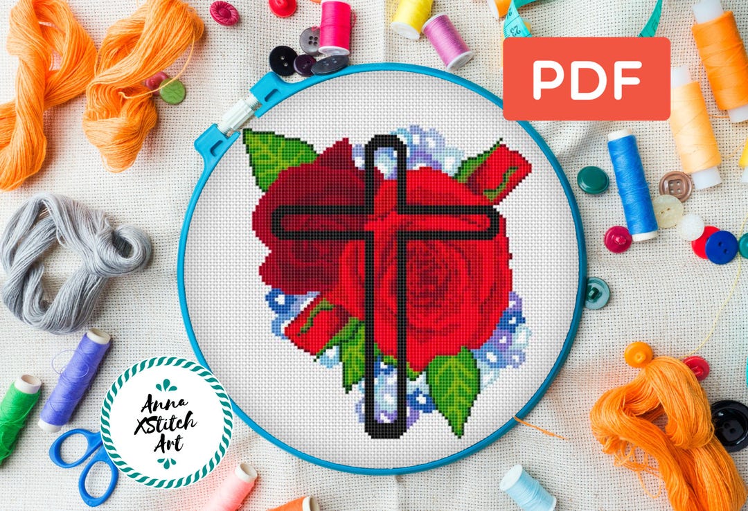 Christian Cross Stitch Pattern, Religious Embroidery Design PDF ...