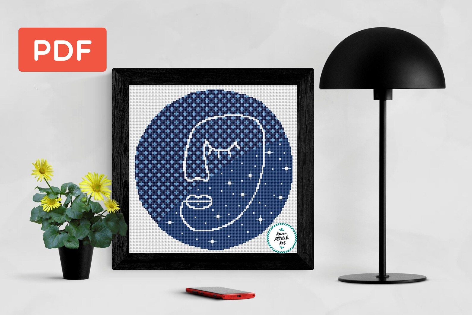 Abstract Cross Stitch Pattern Face Cross Stitch Geometric - Etsy