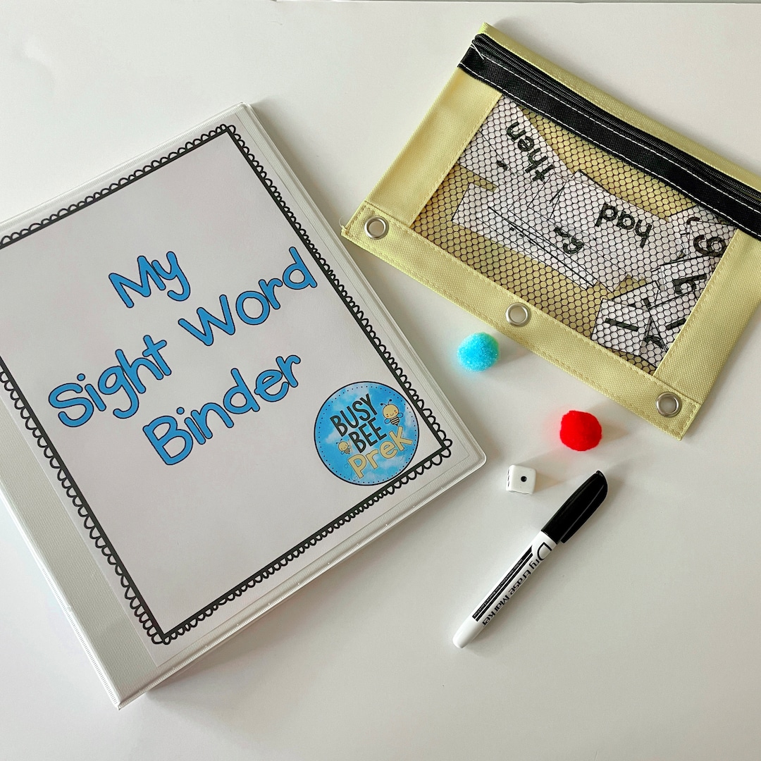 Sight Word Activity Binder: Kindergarten & First Grade Learning - Etsy