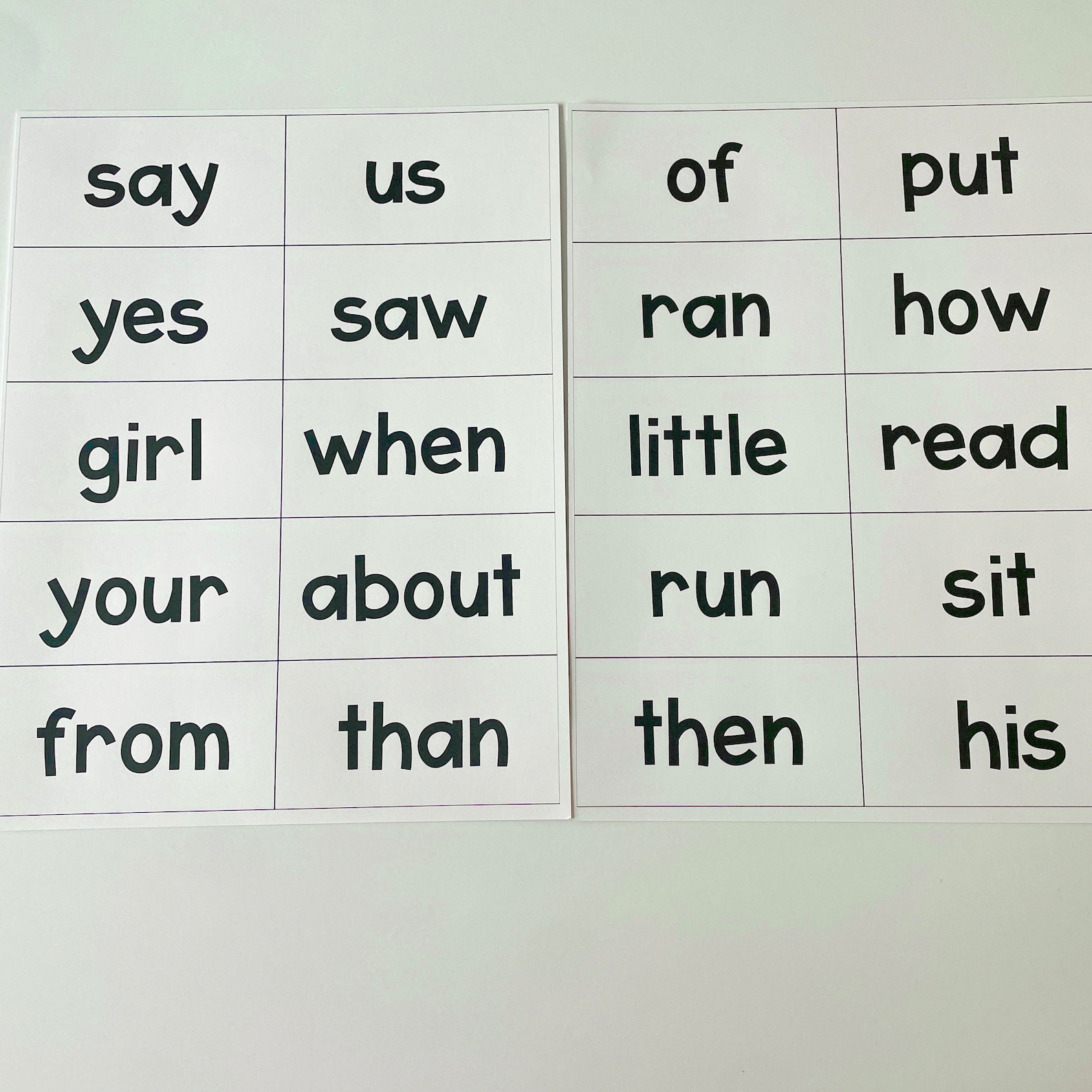 Kindergarten Sight Words Flashcards High Frequency Words - Etsy