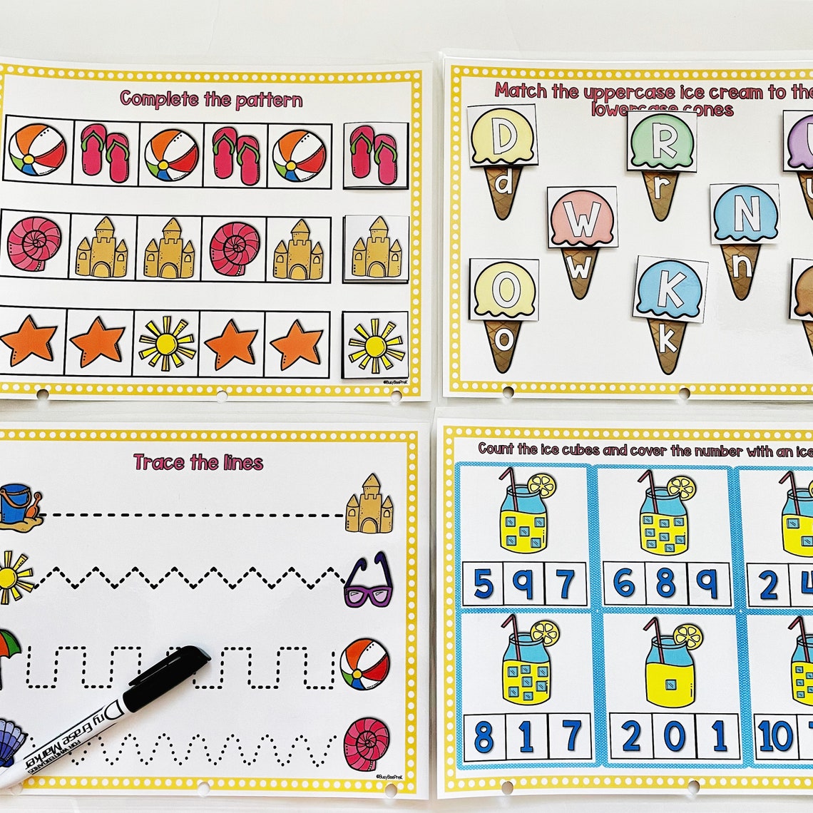 Summer Mini Binder Pack Summer Activity Pages for - Etsy