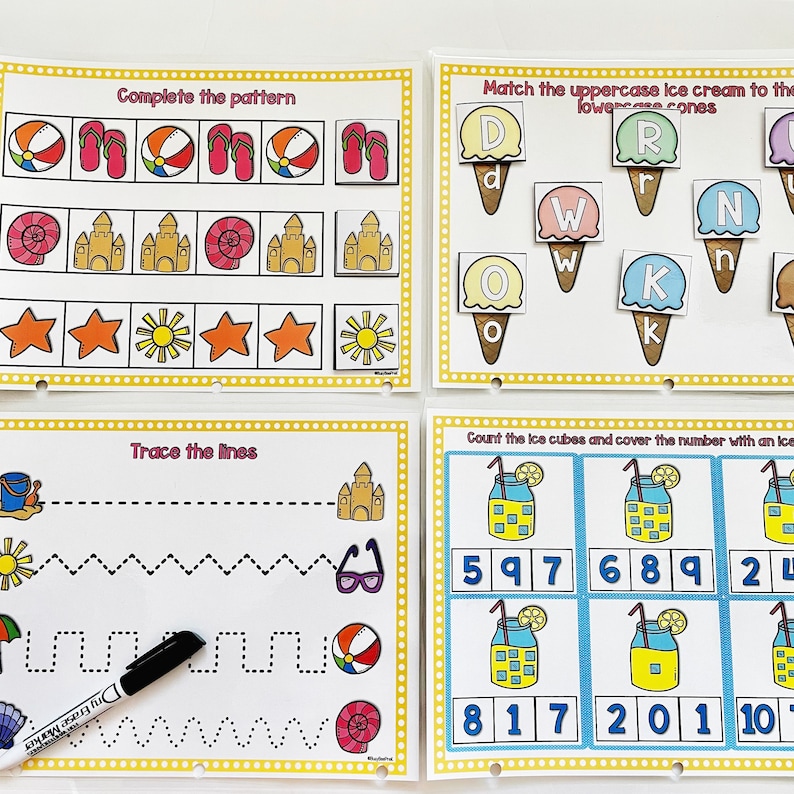 Summer Mini Binder Pack Summer Activity Pages for - Etsy